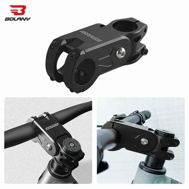 Велосипедная вынос, амортизирующего алюминиевого сплава 80 мм BOLANY удлинитель выноса горного велосипеда 31,8 мм/28,6 мм черный