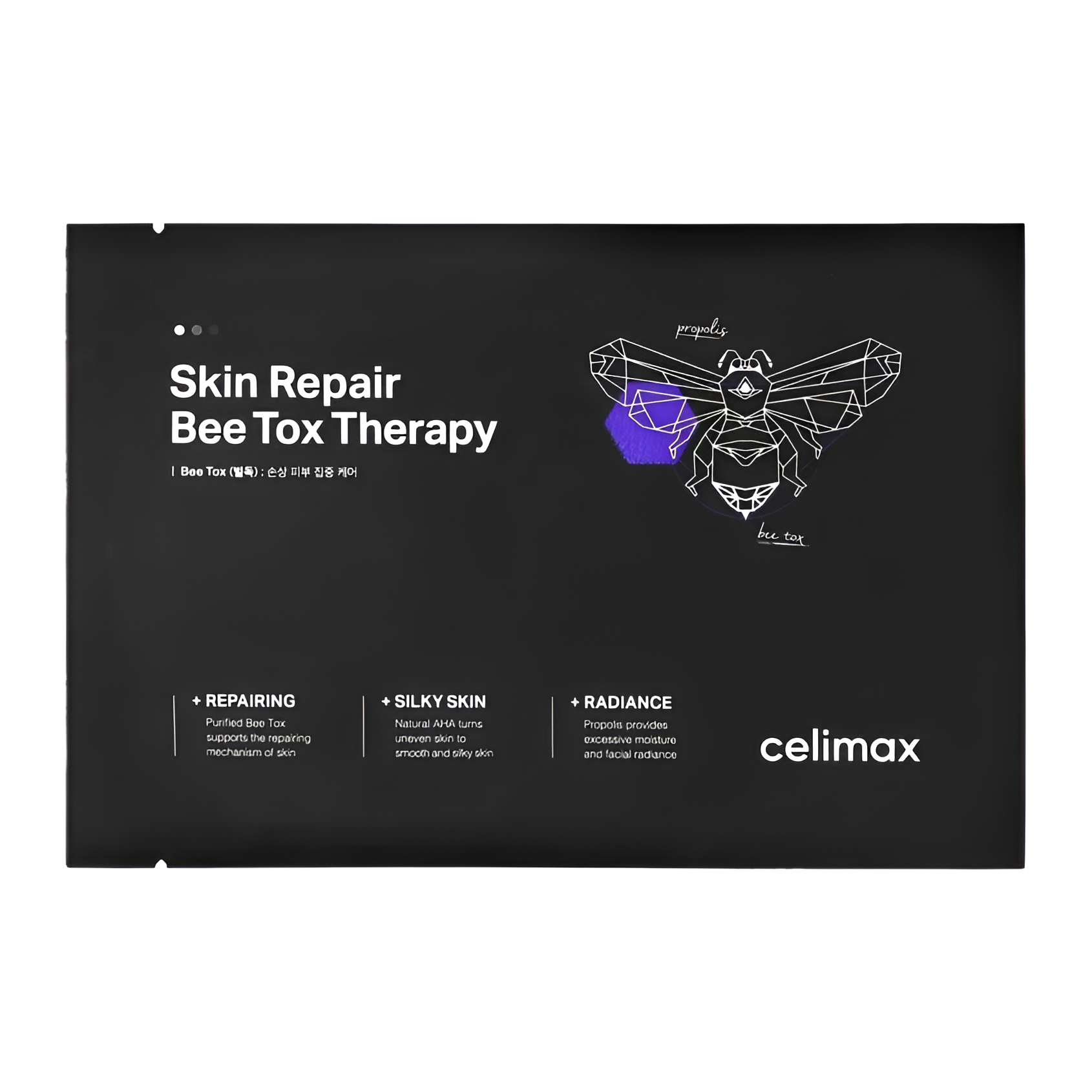 Тканевая маска Celimax "Skin Repair Bee Tox" восстанавливающая, для лица, с пчелиным ядом, 25 мл.