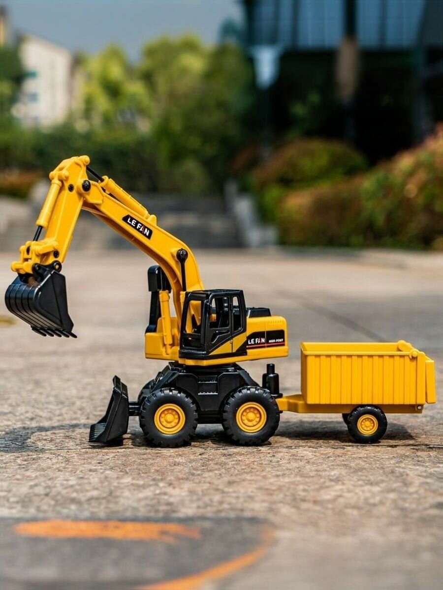 Детский инженерный автомобиль-экскаватор, игрушка, модель автомобиля, экскаватор для мальчиков