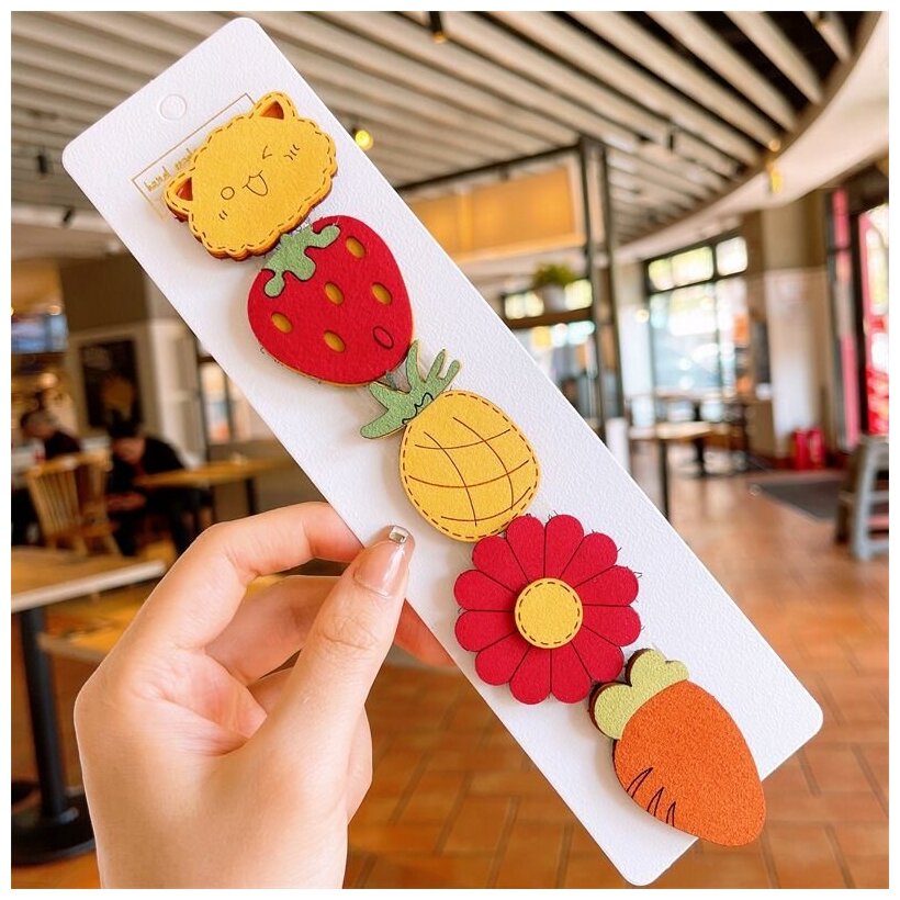 Комплект заколок - липучек для волос девочек, 5 штук ZH