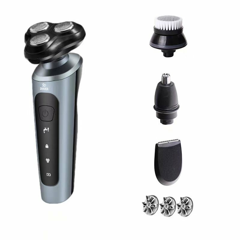 9D Многофункциональная электрическая бритва для всего тела, полностью моющаяся, 3-в-1, USB-заряжаемая автомобильная бритва