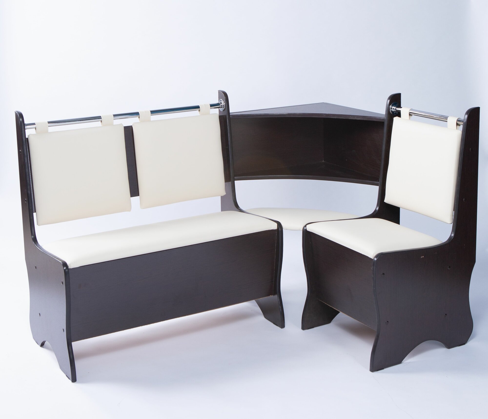 Диван угловой Алёнка-15 Венге/Белый