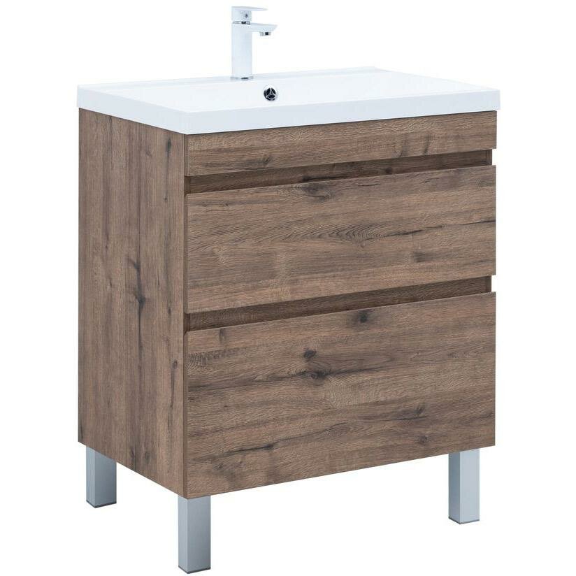 Тумба под раковину Aquanet Нота New 75 344142 Дуб веллингтон табак