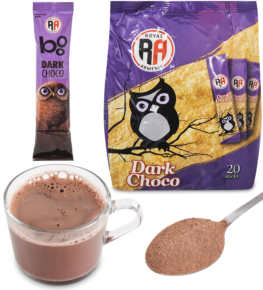 Напиток горячий шоколад растворимый Dark Choco 20г/20шт (ROYAL ARMENIA) ARM-65/40 113-853045