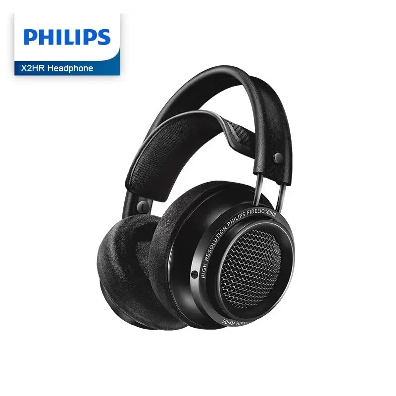 Проводные игровые наушники Philips Fidelio X2HR HiFi с микрофоном, стереозвуком и двухслойными амбушюрами для компьютера, музыки и игр