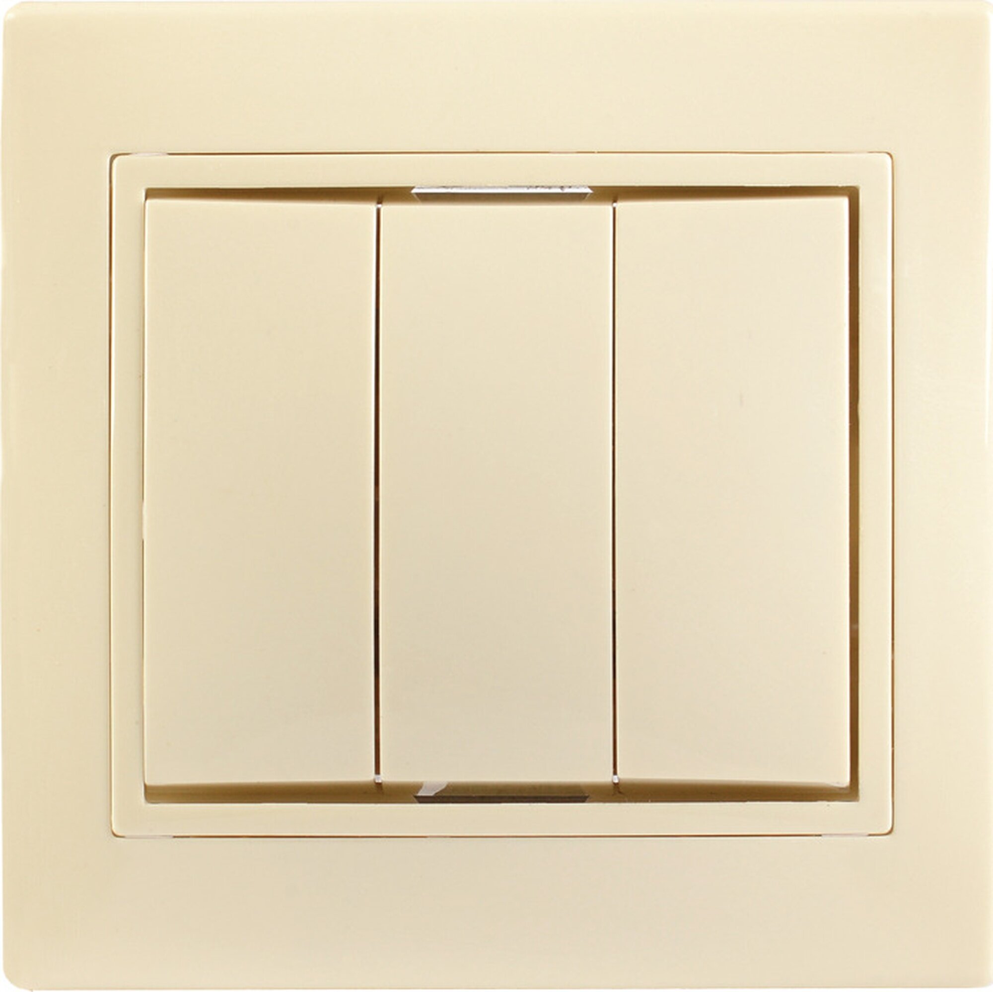 Выключатель 3-клавишный ВС10-3-0-ККм 10А Кварта кремовый GENERICA