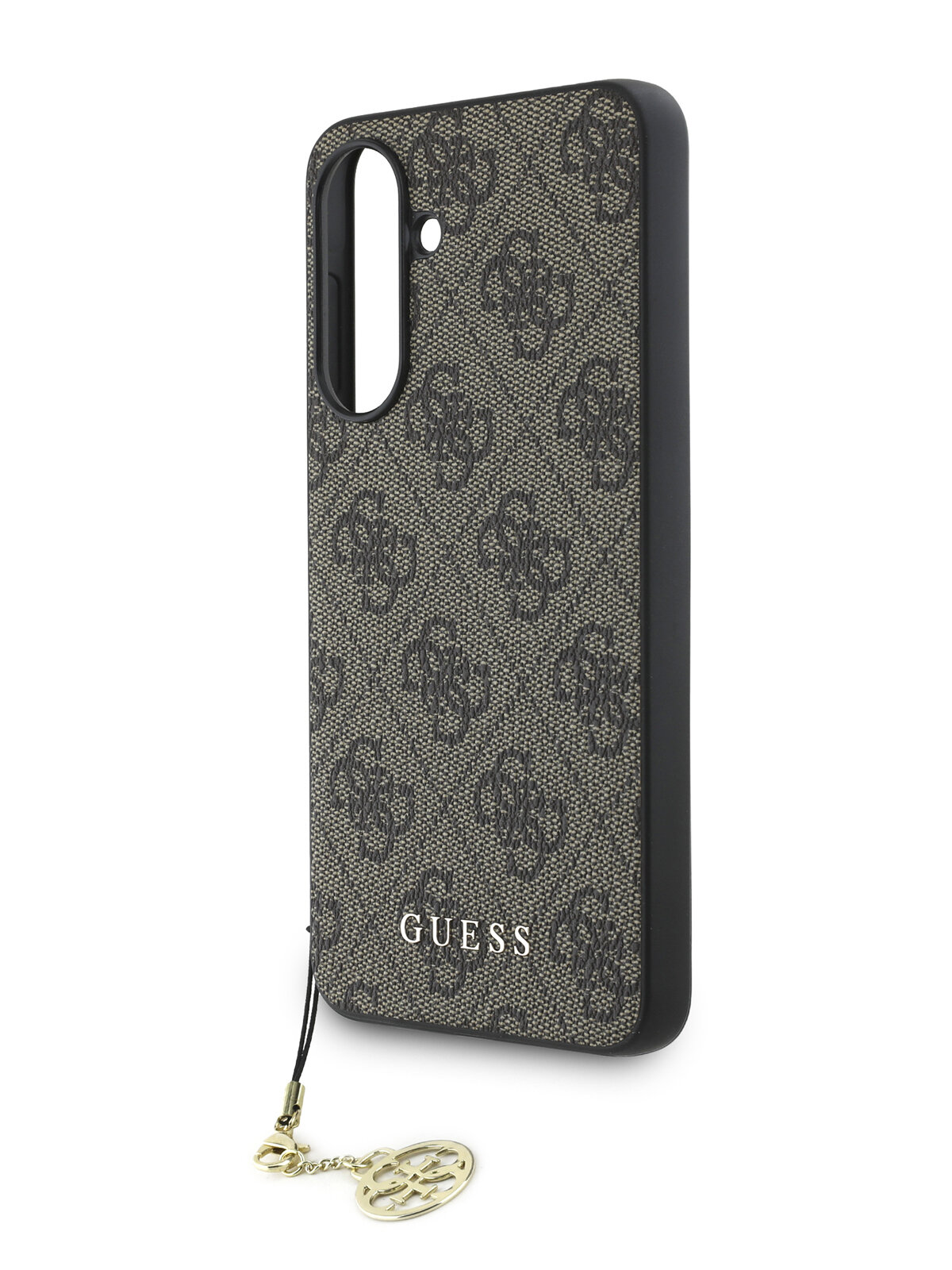 Чехол Guess для Samusng Galaxy A56 из экокожи PU leather с подвеской, коричневый