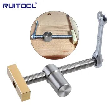 1шт деревообрабатывающий регулируемый настольный зажим, быстрозажимной зажим из нержавеющей стали, латунь, столярные тиски, столярный инструмент
