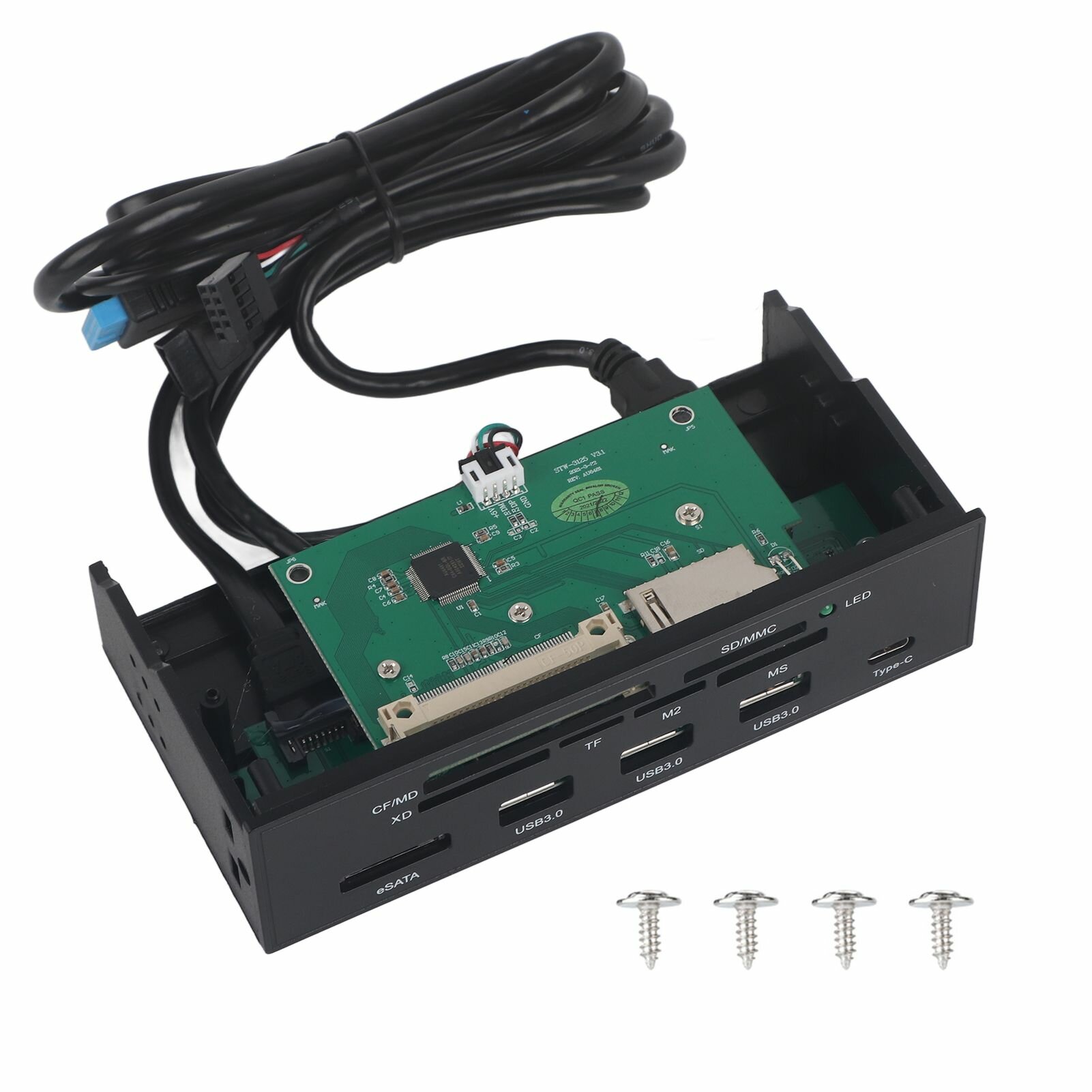 Многофункциональный внутренний картридер 5,25 дюйма, передняя панель ПК с несколькими слотами, поддержка высокоскоростной передачи данных и простая установка