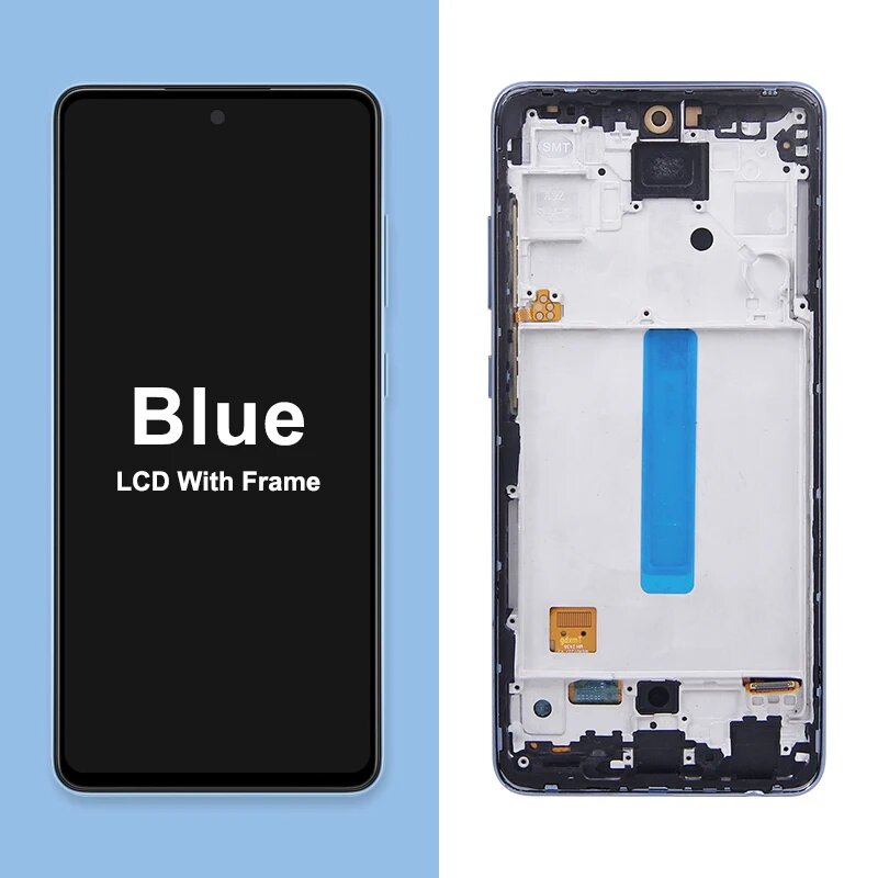 Для Samsung A52 4G ЖК-дисплей с сенсорным экраном в сборе для SAMSUNG A525F A525F/DS A525M A525M/DS экран дисплея Blue with frame