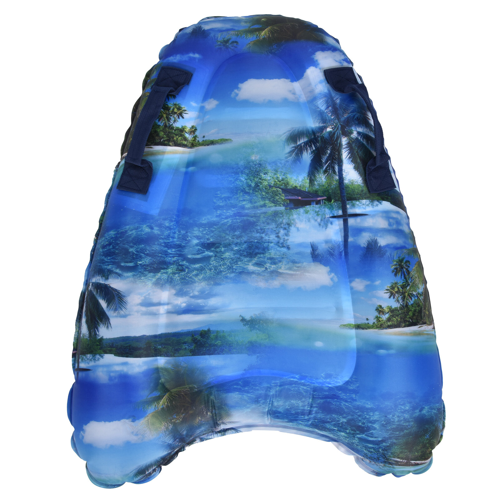 Портативная надувная доска для плавания, бассейна, пляжа, бодиборд для детей и взрослых. Пляжный узор.