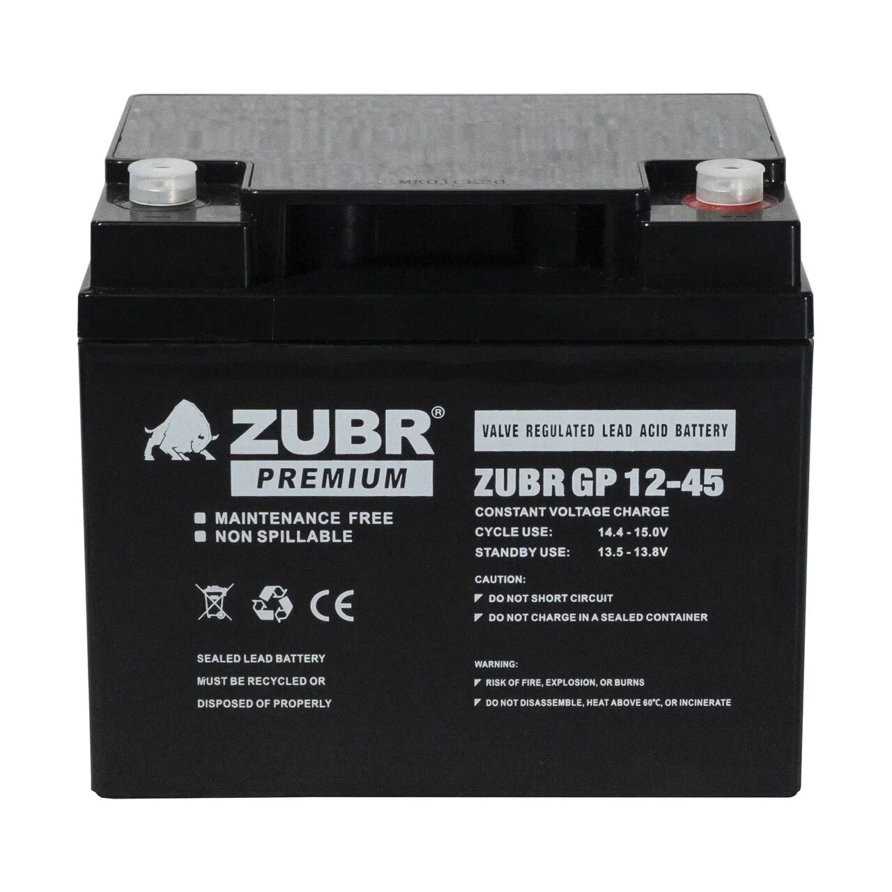 Аккумуляторная батарея для ИБП ZUBR GP12-45 12V45Ah