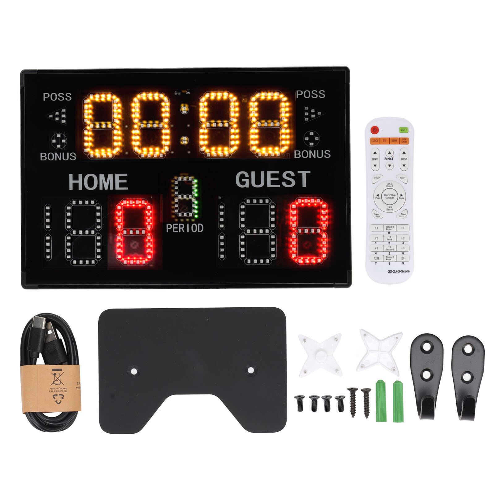 Электронное настольное табло для различных видов спорта, 11-разрядное светодиодное, для матчей и тренировок, GA30B, 100–240 В, вилка для Великобритании.