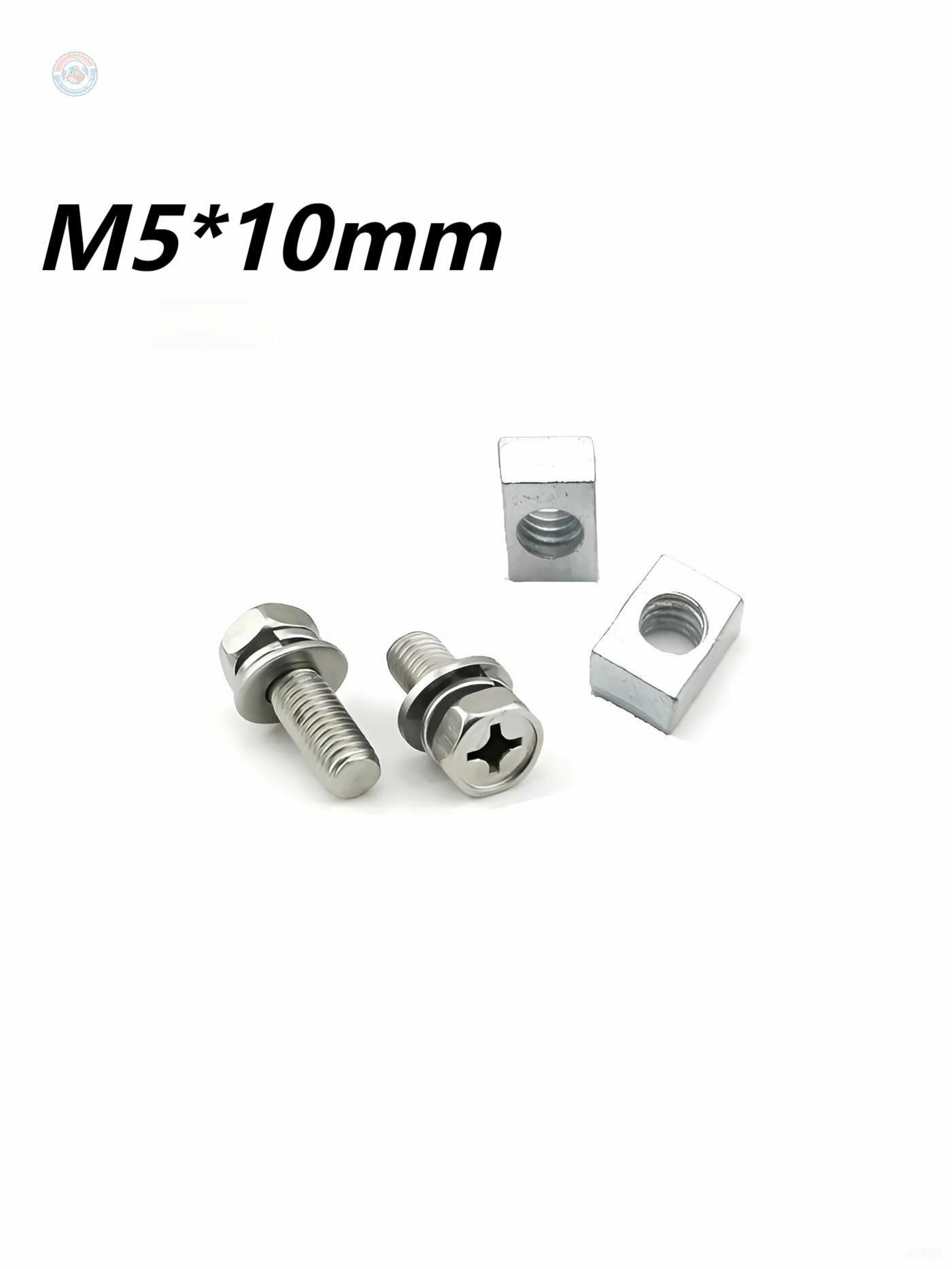Набор клеммных болтов и гаек M5/M6 для мотоциклетного аккумулятора, нержавеющая сталь, универсальная установка, комплект шурупов квадратного сечения