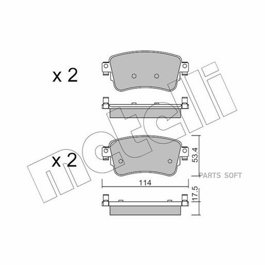 METELLI Колодки тормозные