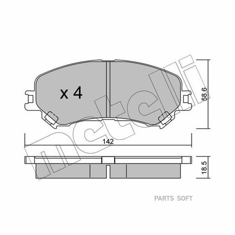 METELLI Колодки тормозные