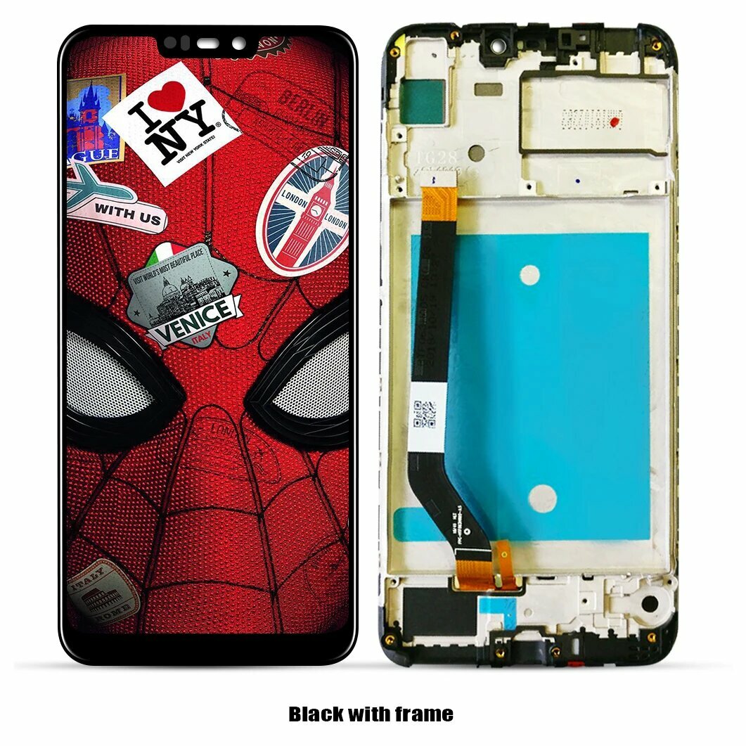 Оригинальный ЖК-дисплей Huawei Honor 8C, сенсорный преобразователь в сборе для Honor 8C BKK-AL10, ЖК-дисплей, 10-сенсорная запасная часть Black With Frame