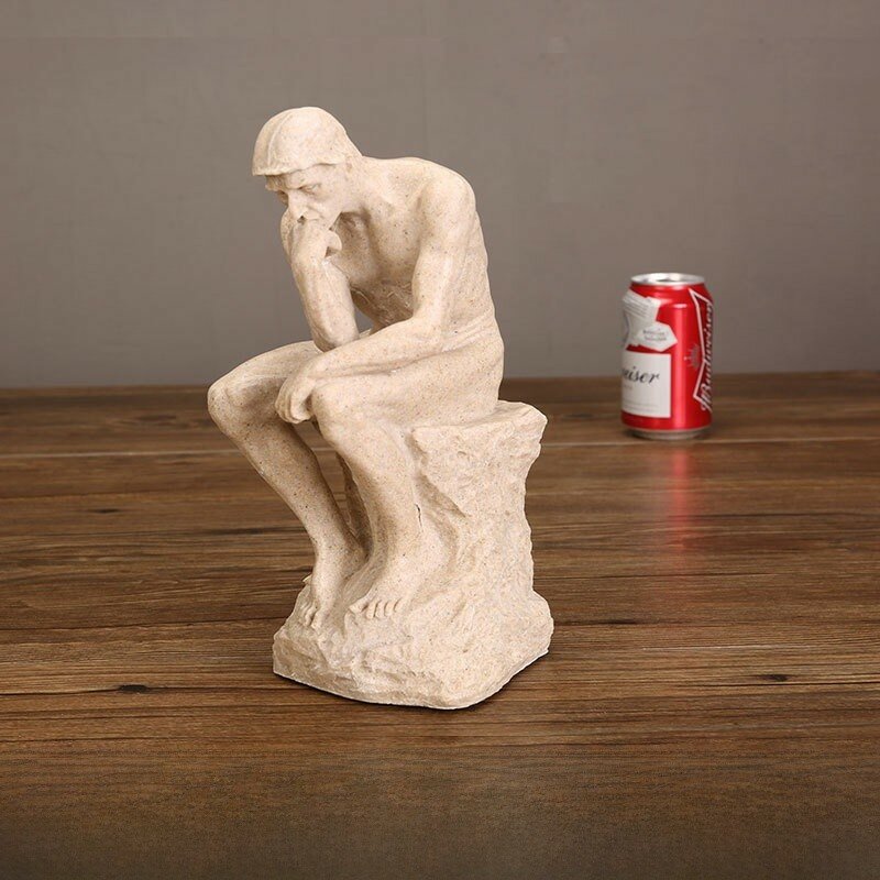 Modern minimalist resin thinker statue for home office decor gift for adults