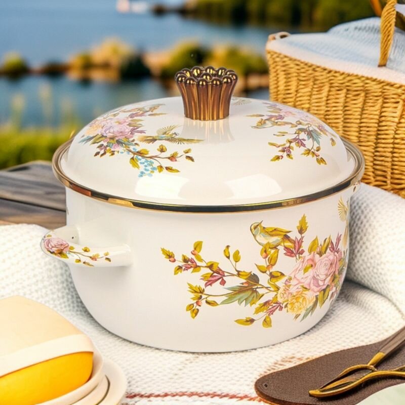 Двойная кастрюля, Направени од железо, эмаль, 2,5 литра или 4,5 литров