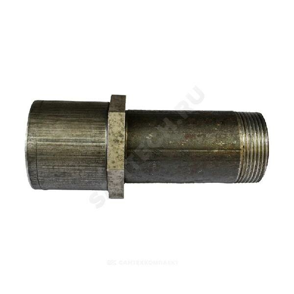 Сгон 25 в/к L-130 мм (с муфтой и контргайкой) сталь