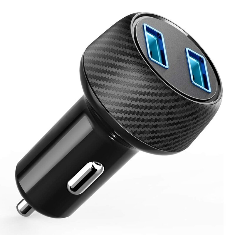 Автомобильное зарядное устройство 24 Вт 4,8 А, сверхкомпактное PowerDrive 2 Elite с 2 портами, технологией PowerIQ и светодиодом для iPhone XS/Max/XR/X/8/7/6/Plus, iPad Pro/Air/Mini, Galaxy Note/S Series