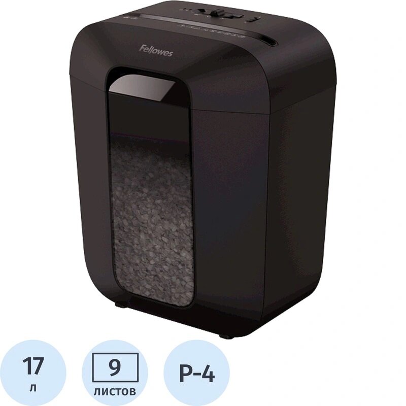 Шредер (уничтожитель) Fellowes Powershred LX50, 4ур. секр, 9лст,17 лтр