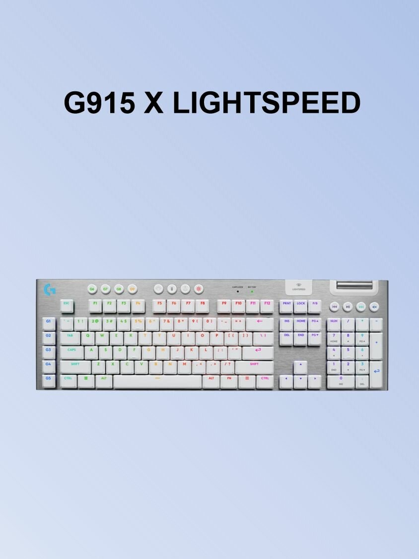 Игровая клавиатура Logitech G915 X LIGHTSPEED, беспроводная, PBT