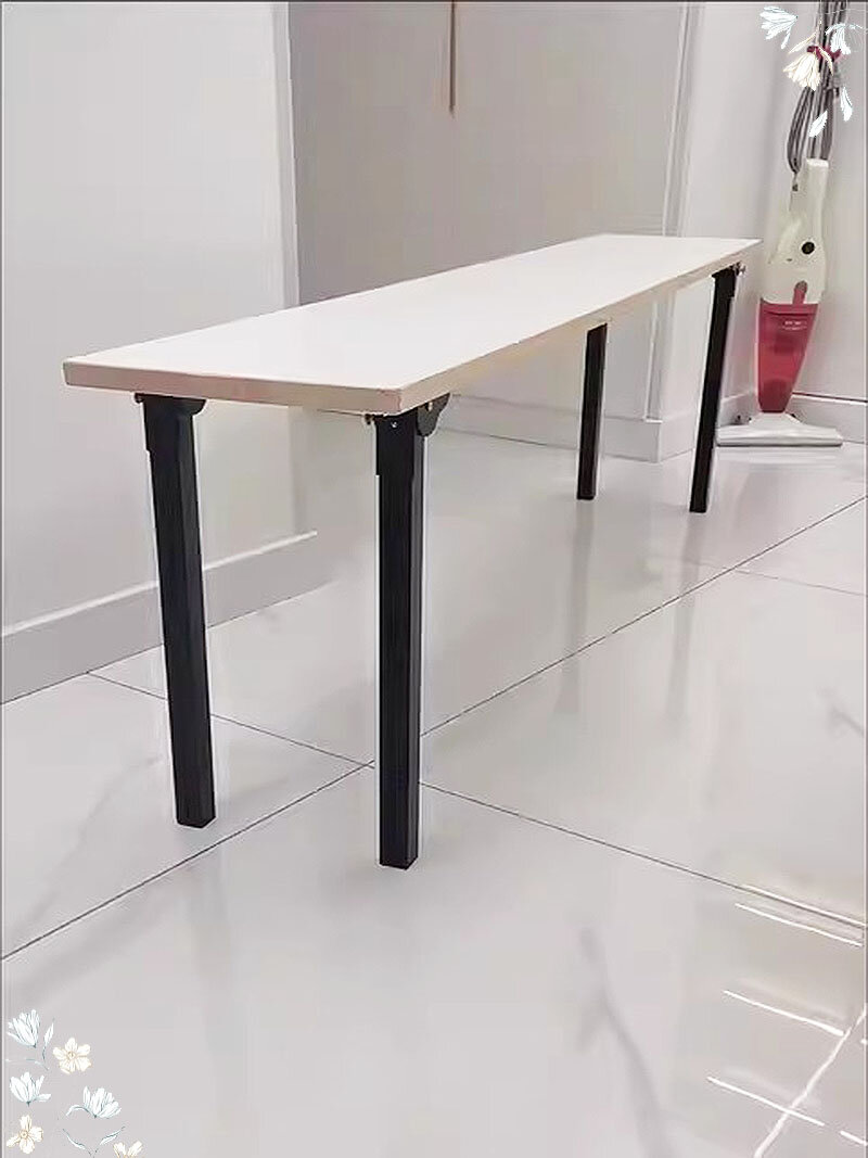 Складные металлические ножки для стола с фиксатором (2 шт.) без сверления, черный 70 см