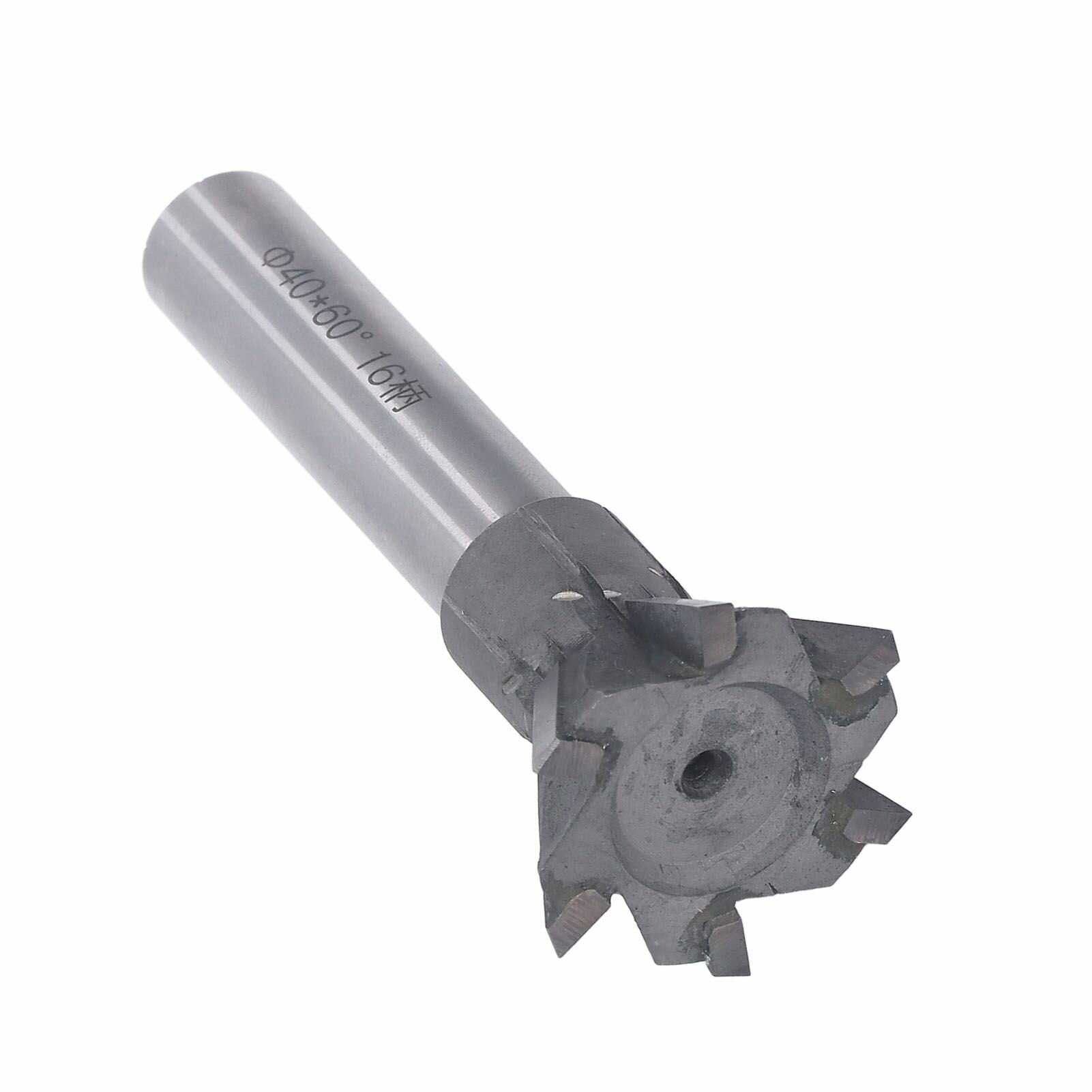 Фреза ласточкин хвост с углом наклона 60 градусов, 6-зубая твердосплавная фреза с высокой скоростью сверления и универсальным хвостовиком