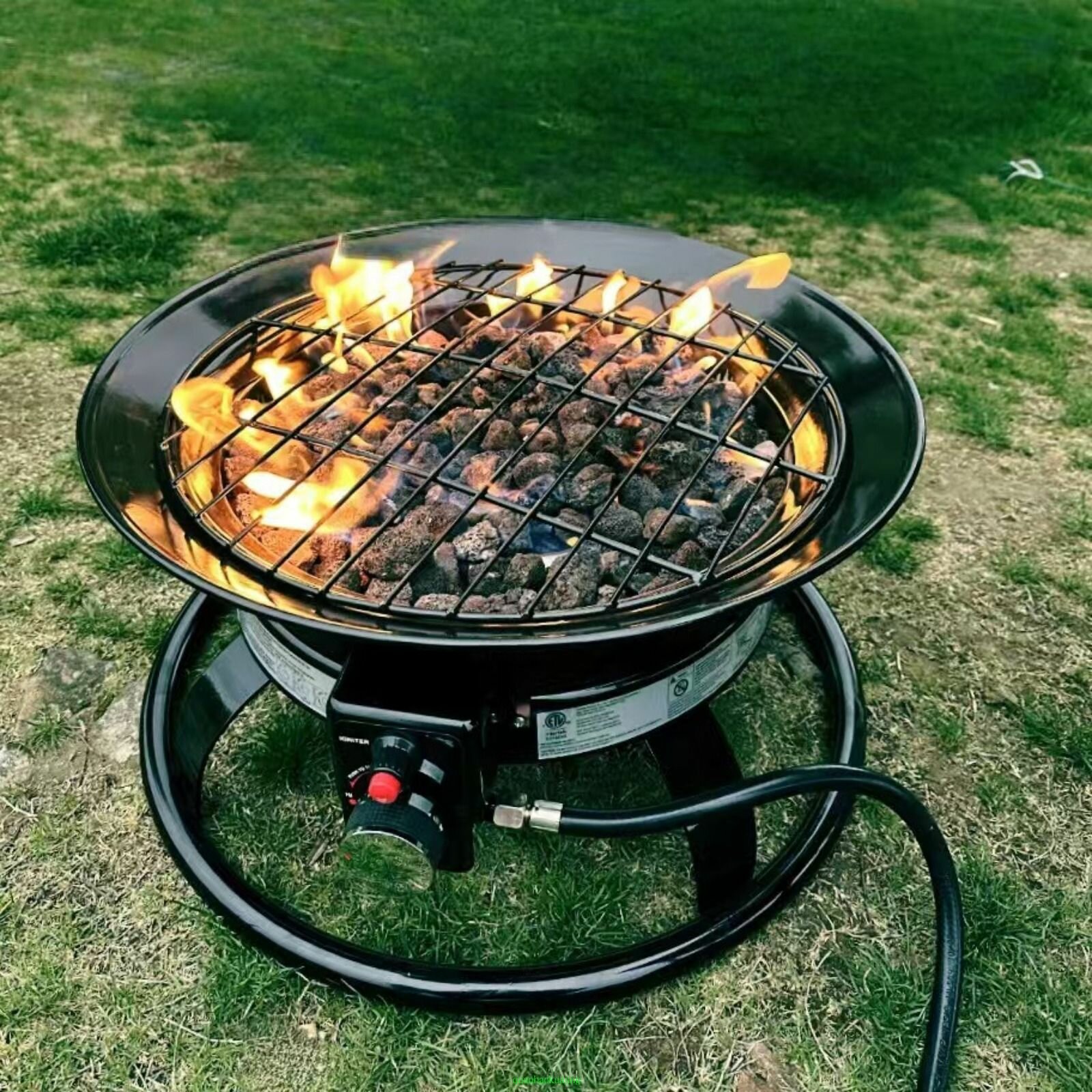 Переносной газовый очаг 19" с решеткой для гриля, 58000 BTU, для кемпинга и патио