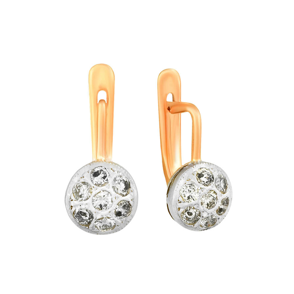 серьги из золота, с бриллиантами