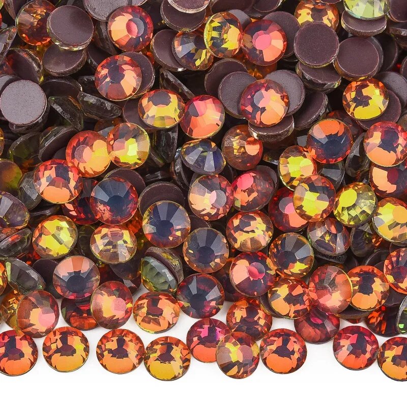 Oleeya стеклянные стразы опаловый цвет SS6-SS20 Mix Size--1440pcs, Rainbow Mocha opal