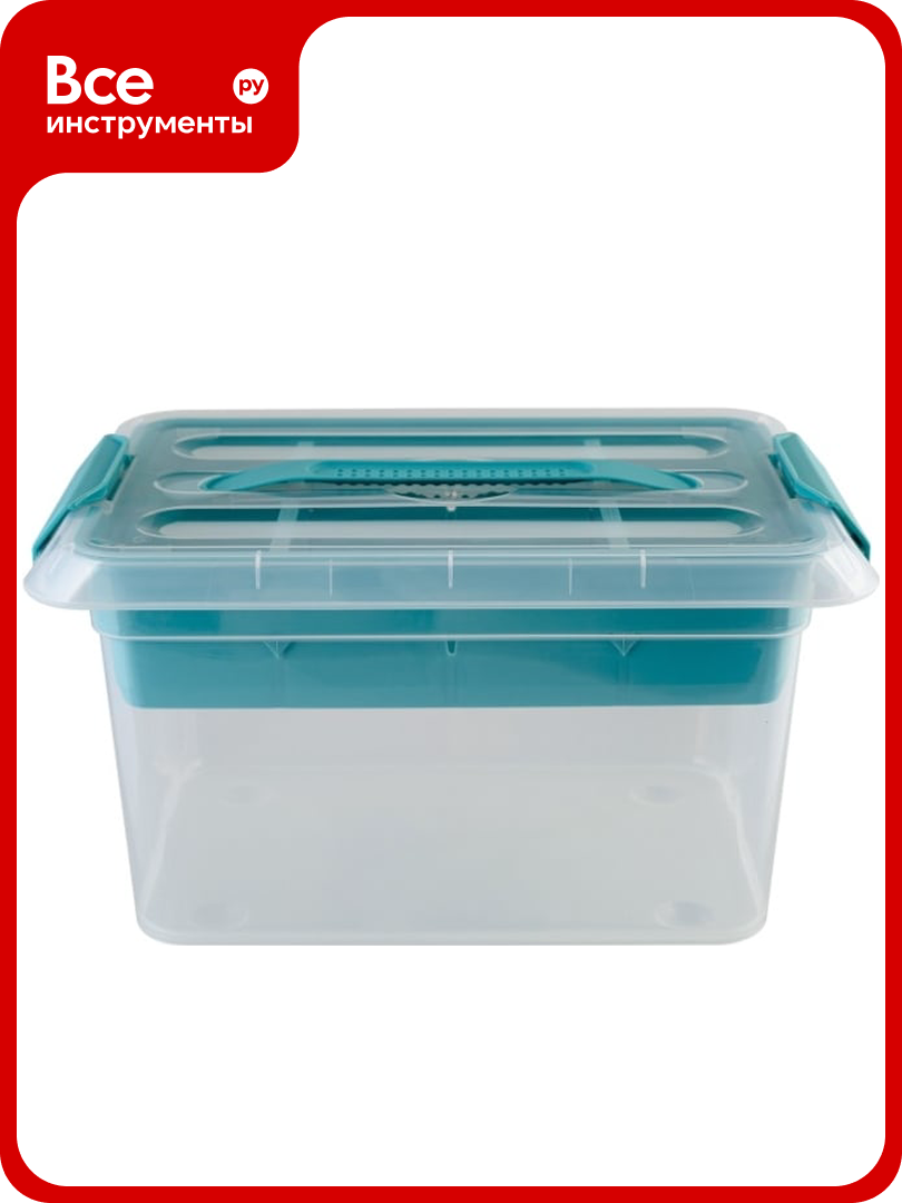 Контейнер для хранения Полимербыт SMARTBOX с вкладышем, М, 6 л, Благодаря высокой прочности прослужит долго