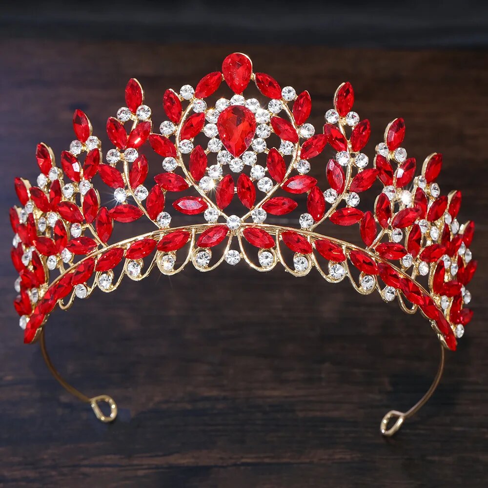 DIEZI хрустальная тиара для женщин и девочек gold red