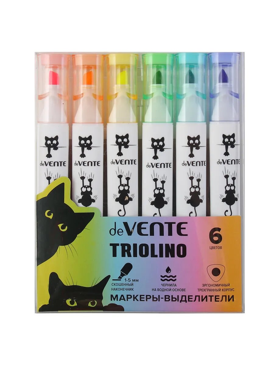 Набор перманентных маркеров 6 шт 1-5 мм