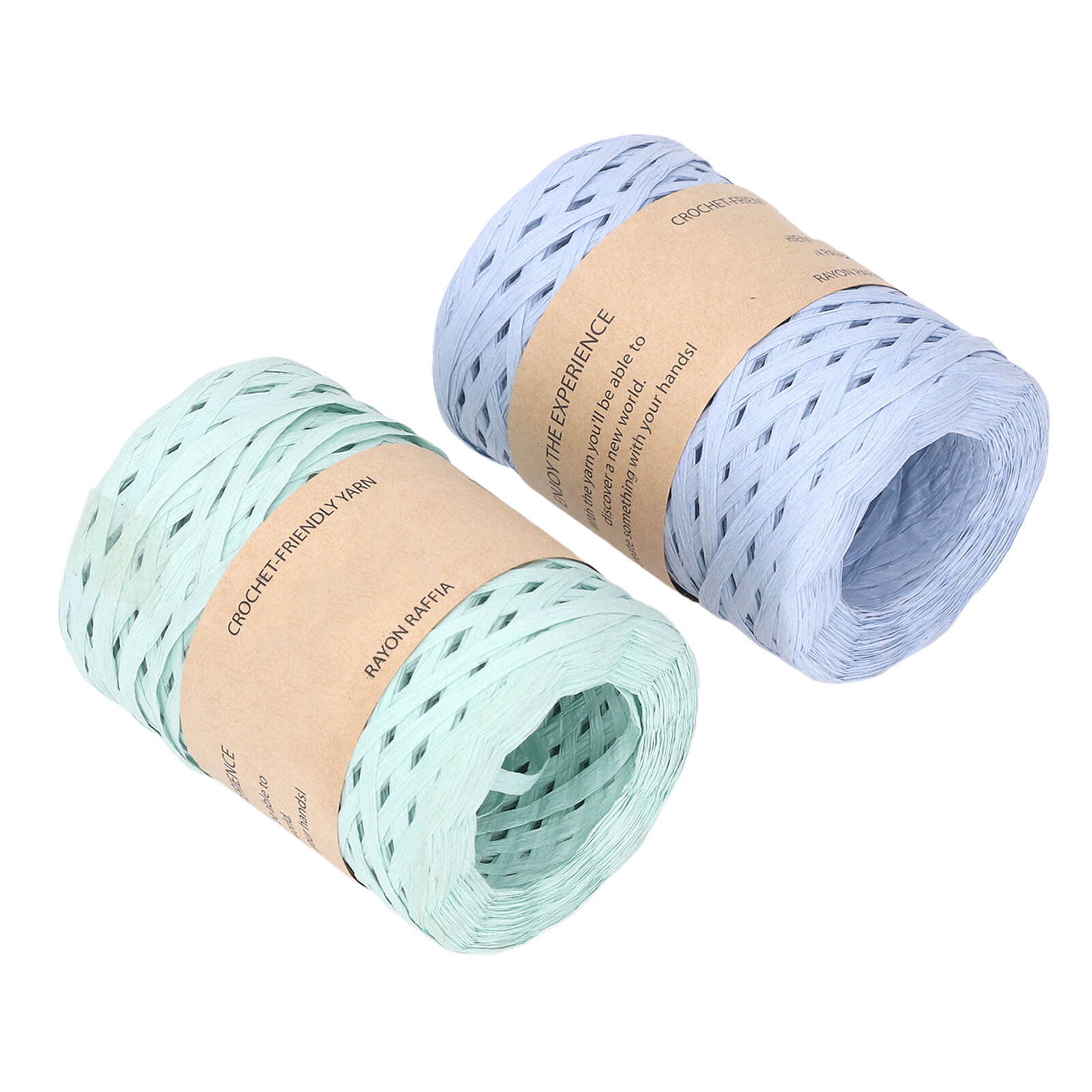 2 шт. Рафия лента 164 ярда, экоподходящая, перерабатываемая, для хэндмейда, 2 рулона