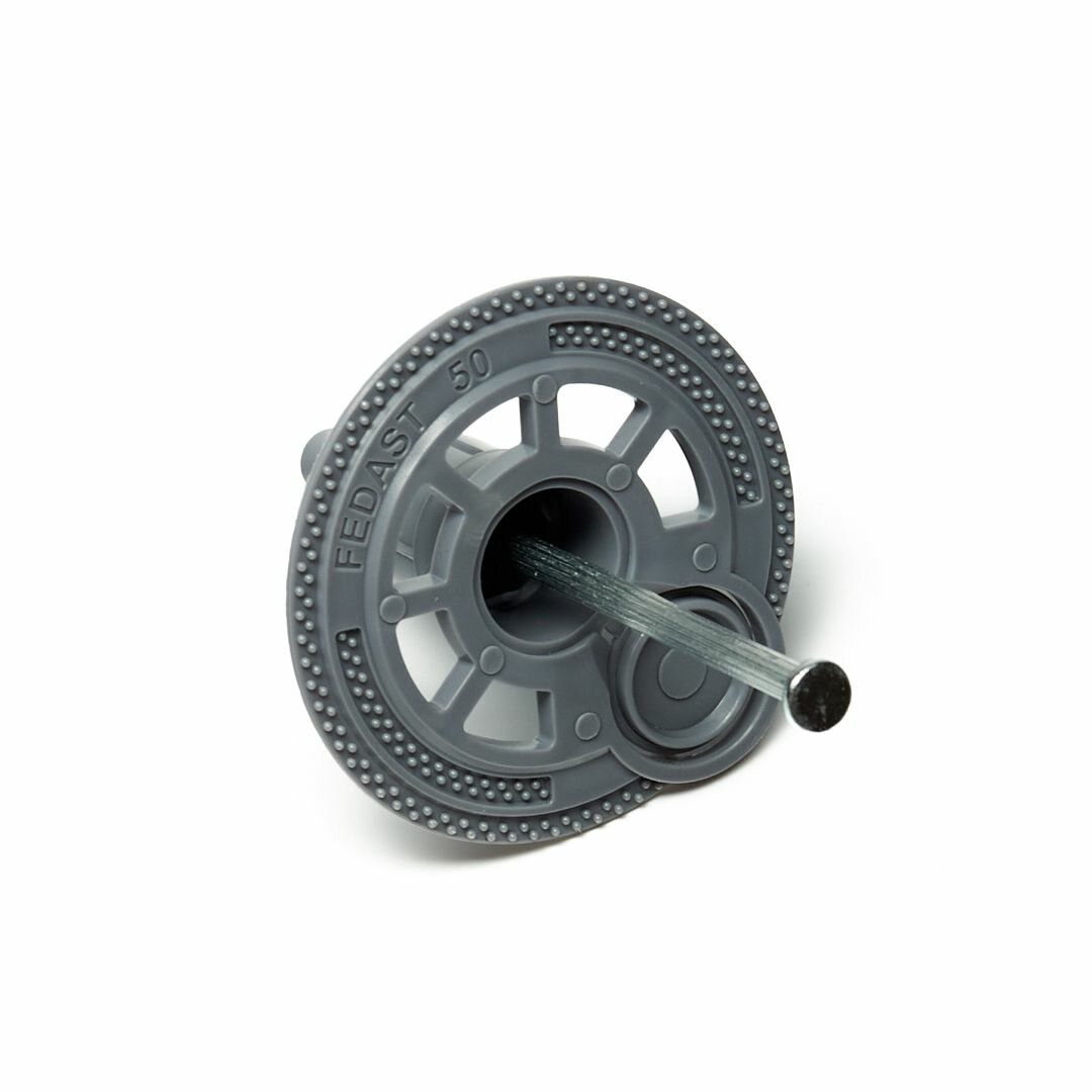 Тарельчатый дюбель гриб 50 мм с крышкой для газоблока IN50-90 (200 шт/уп) FEDAST (Только для монтажного пистолета FEDAST BWT 311)