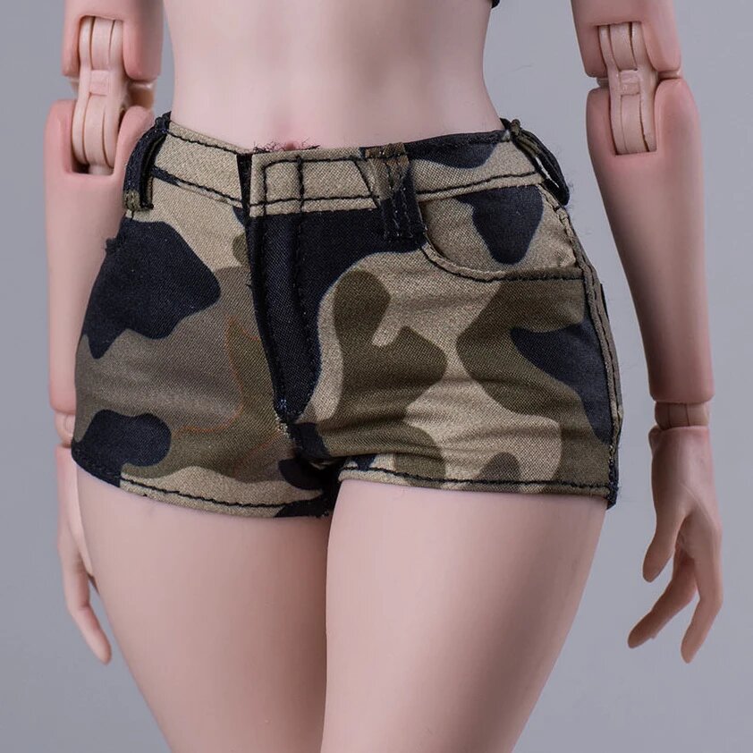 Женские эластичные шорты 1/6 масштаба для фигурок AT202 AT203, camouflage, only shorts, Унисекс