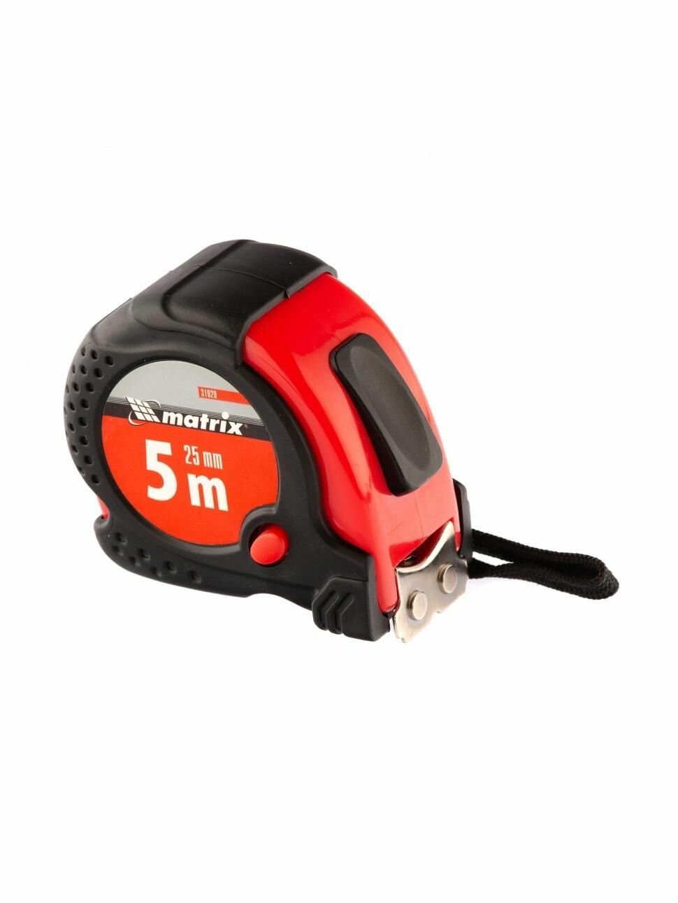 Рулетка Status Magnet fixation, 5 м х 25 мм, обрезиненный корпус, зацеп с магнитом Matrix 31029