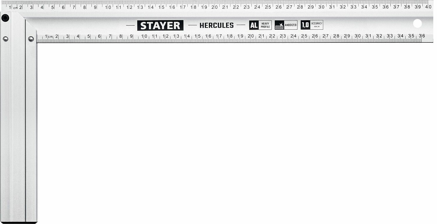 Жесткий столярный угольник STAYER, 400 мм, Professional 3432-40