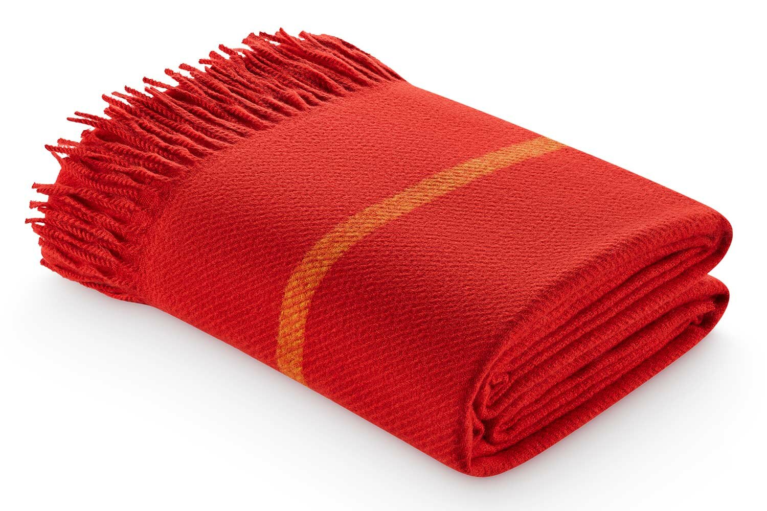 Плед HOFF Аллюр, 140х200 см, с бахромой, полиэстер, цвет красный, жёлтый