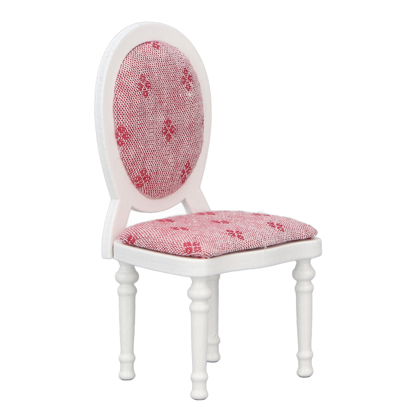 Стул для кукольного домика, белый стул в стиле ретро, деревянный стул с высокой спинкой, 1:12, мини-кукольный домик, мебельные украшения