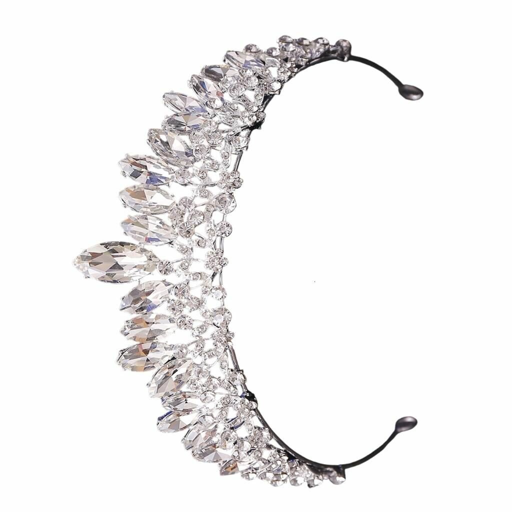 Хрустальная корона невесты из Европы и Америки - Белые бриллианты на серебряном фоне