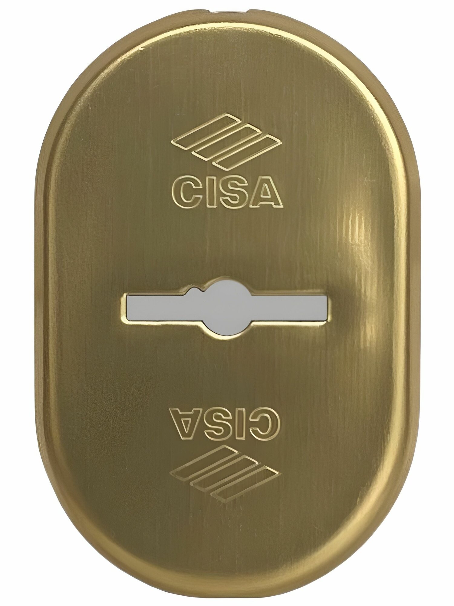 Комплект декоративных накладок CISA 06.144.10.1 под сувальдный ключ со шторкой/ Латунь