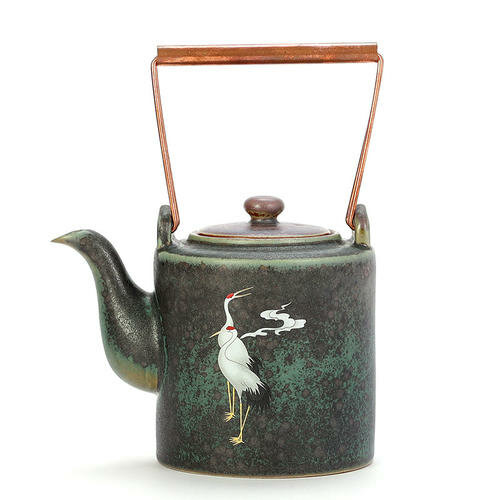 Китайский ручной чайник керамический винтажный чайник одночайник простой чайник камень медь ручной чайник