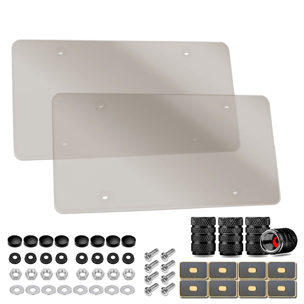 1 Пара Крышек для номерных знаков, Защитная пленка для рамы автомобиля, Небьющаяся плоская защитная пленка для рамы