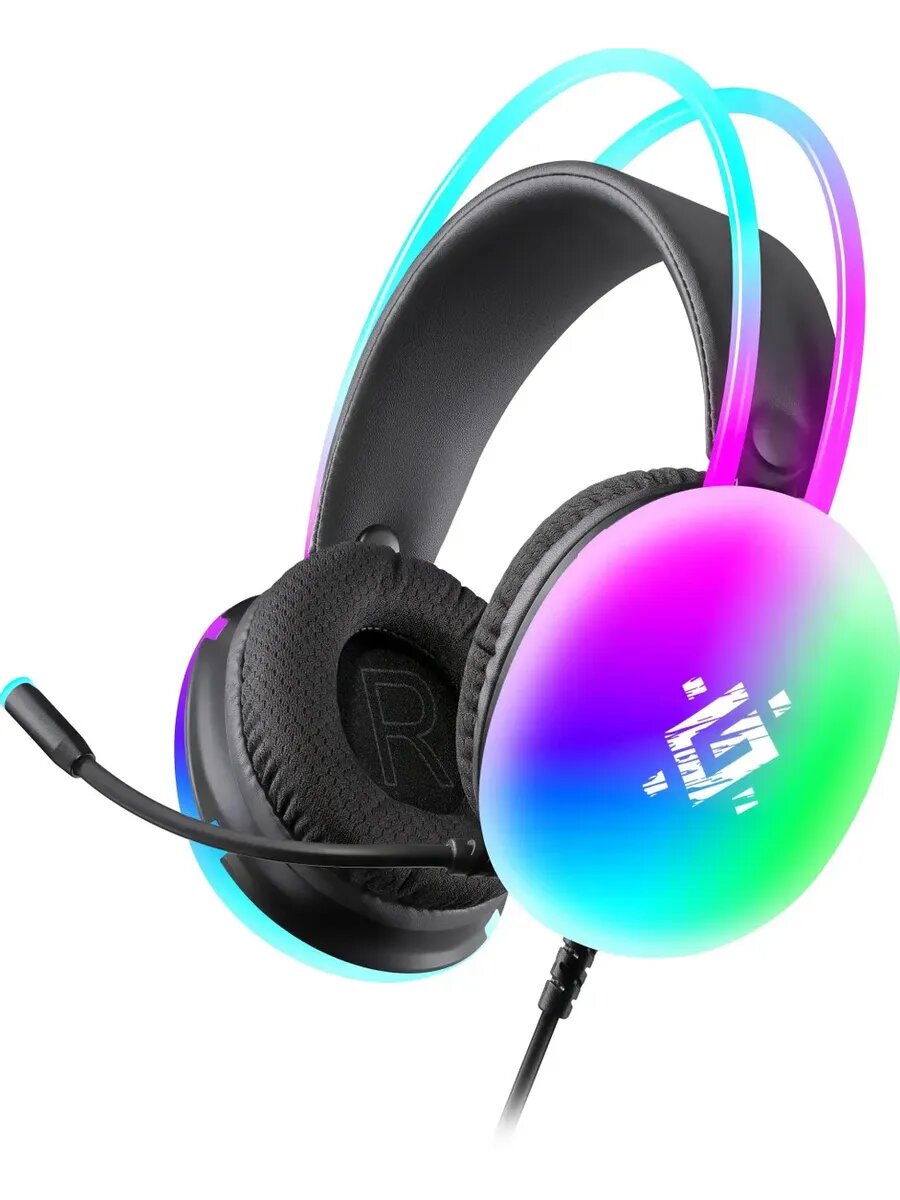 Наушники проводные игровые Ignis с RGB подсветкой 2м