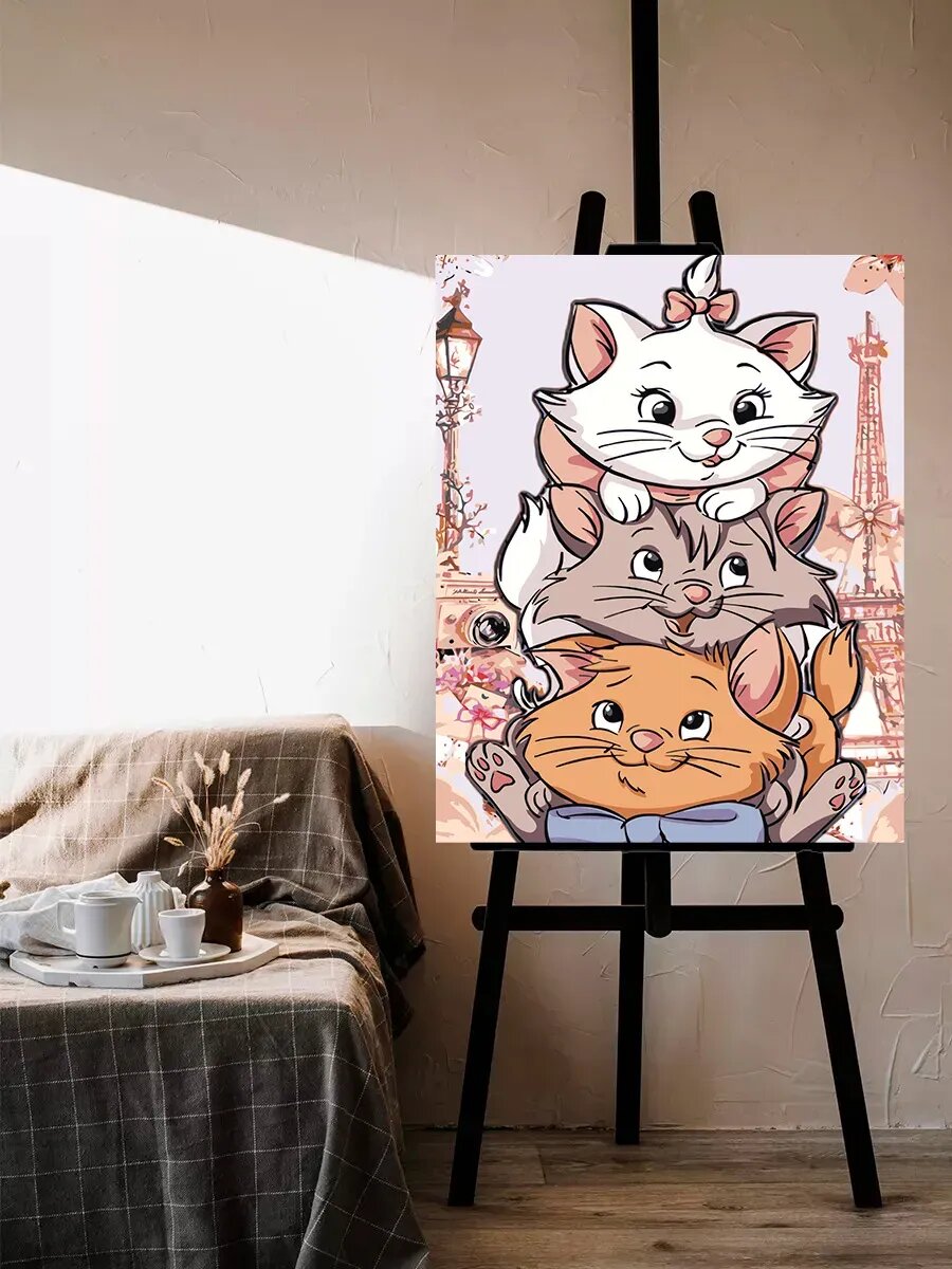 Картина по номерам Коты-Аристократы Животное Дисней