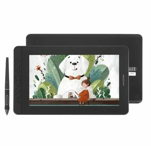 Графический монитор HUION Kamvas 12 (KAMVAS 12) черный - проводной, ввод - перьевой, рабочая область - 256,3 мм x 144,2 мм, 5080 lpi, перо - пассивное, чувствительность - 8192 уровня, USB Type-C