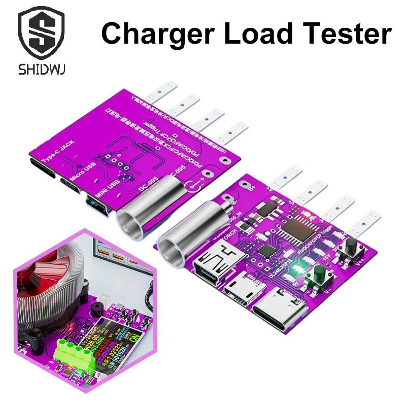 1 шт. Type-C PD3.1 протокол быстрой зарядки 4-проводные тестовые платы измеритель напряжения приемник 140 Вт зарядное устройство старение инструмент для тестера нагрузки DL24